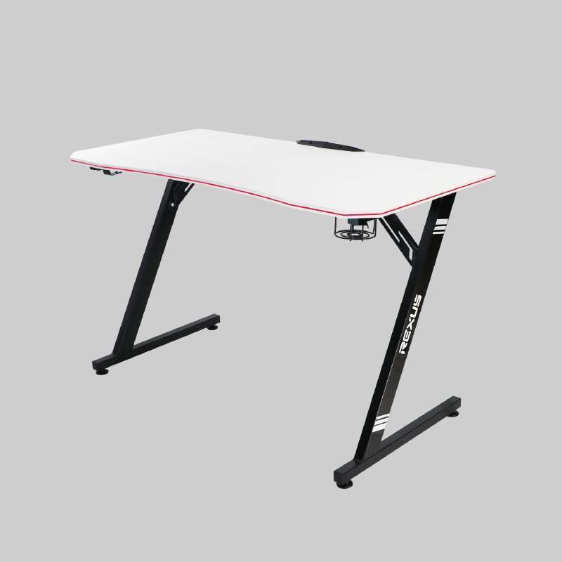Promo Rexus Gaming Desk / Meja Gaming Dira RGB - White-Black Diskon 27% ...
