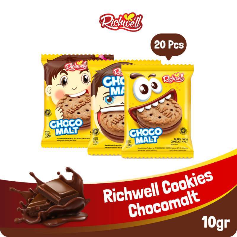 Jual Richwell Cookies Chocomalt 10gr (20pcs) di Seller Satoria - Pradah ...