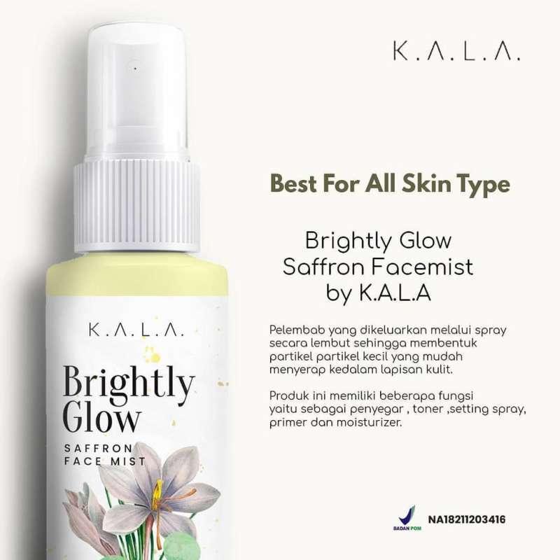 Promo KALA Face Mist Saffron with Niacinamide Kala Brighty Glow Saffron ...