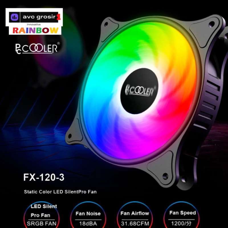 Jual Kipas Pc Fan Cooler Rainbow Cooling Casing 12 Cm Pc Cooler Fx-120 ...