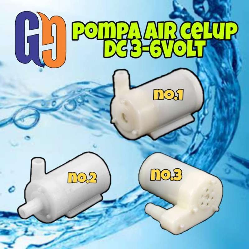 Jual pompa air celup mini submersible water pump 3v-5v DC proyek ...