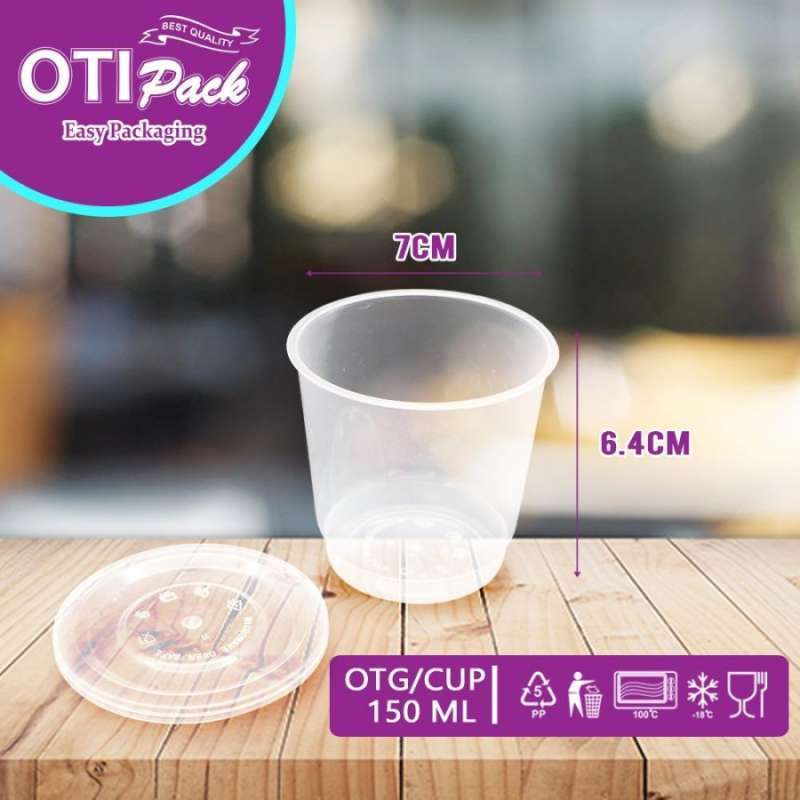 Jual OTI PACK OTG Cup / Kotak Saus Makan Plastik/ Mangkok Kecil Cup 150 ml di Seller Allesstore ...