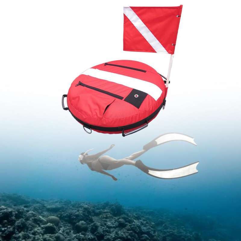Promo Freediving Buoy Float with Dive Flag, Diver Safety Gear Equipment ...