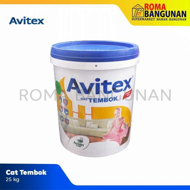 Jual CAT TEMBOK AVITEX EMULSION 25kg/ 25 kg Finishing - Chrysan White ...
