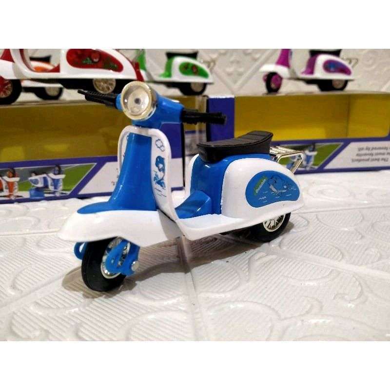 Promo Mainan Motor Vespa/mainan Mini Motorcycle Die Cast Pullback ...