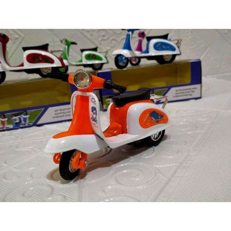 Promo Mainan Motor Vespa/mainan Mini Motorcycle Die Cast Pullback ...