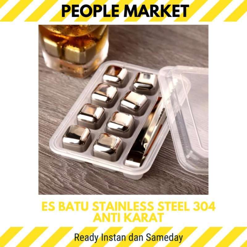 Jual ES BATU BESI TAHAN KARAT - STAINLESS STEEL ICE CUBE di Seller ...