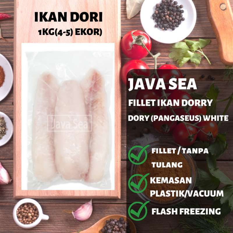 Jual FILLET IKAN DORY/DORI (PANGASEUS) WHITE BEKU PER PACK 1 KG Halal ...