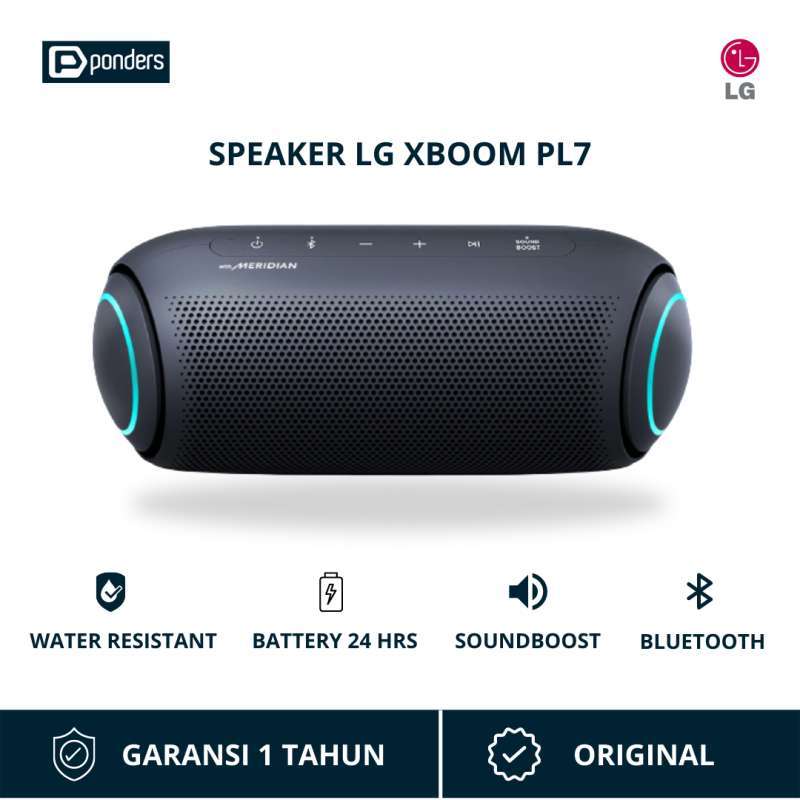 Promo Speaker LG XBOOM Go PL7 with Meridian | Bluetooth | Portable | Wireless ( setara JBL ...