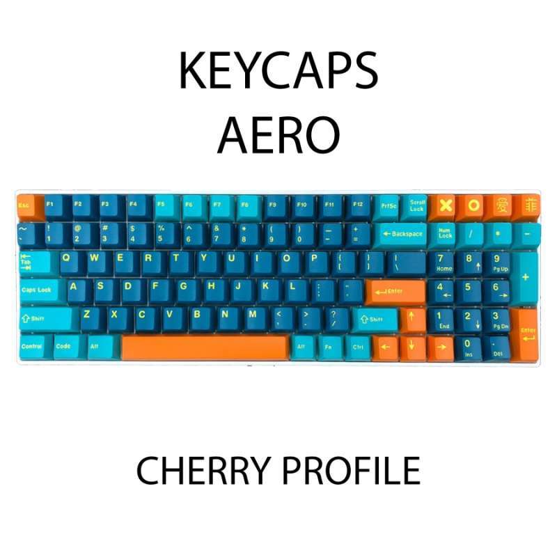 Jual KEYCAPS ABS AERO CHERRY PROFILE DOUBLE SHOT MECHANICAL KEYBOARD di ...