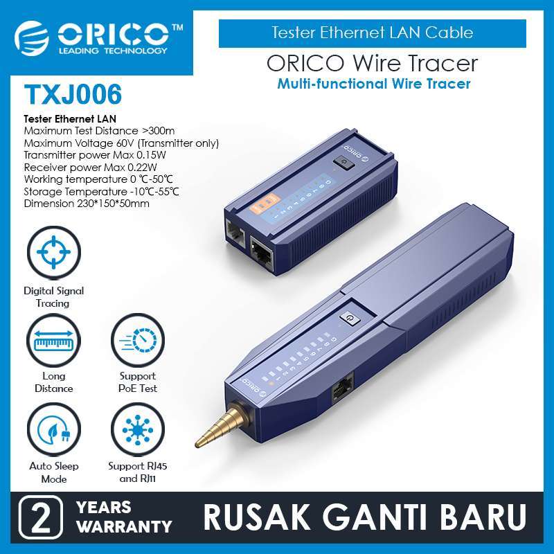 Jual Orico Txj006 Multi-functional Wire Tracer Tester Ethernet Lan ...