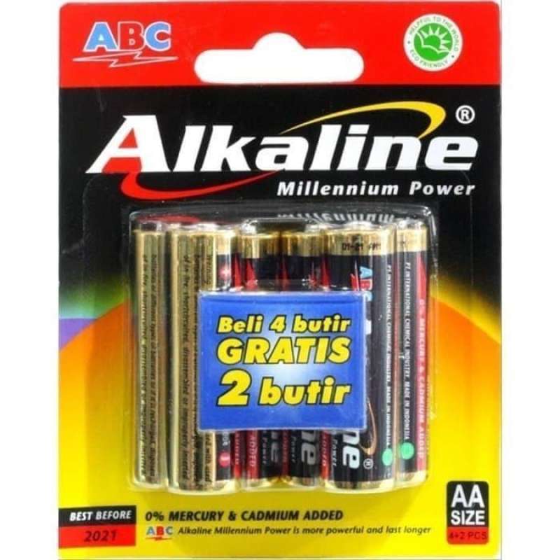 Jual Baterai Abc Alkaline A2 Aa 4+2 / Baterry Jam A2 1 Box Isi 12 Card ...