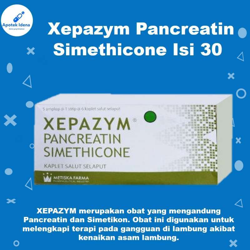 Jual Xepazym Pancreatin Simethicone Isi 30 Kaplet Obat Untuk Melengkapi ...
