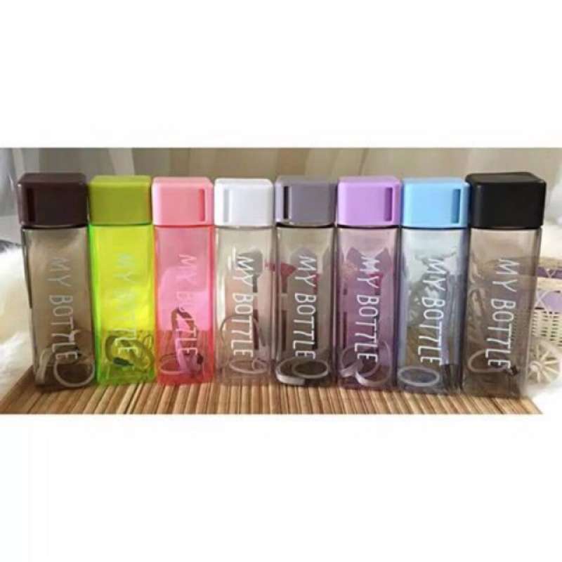 Jual My Bottle Bening Warna Segi Atau Petak Atau Botol Minum Kotak 500 ...