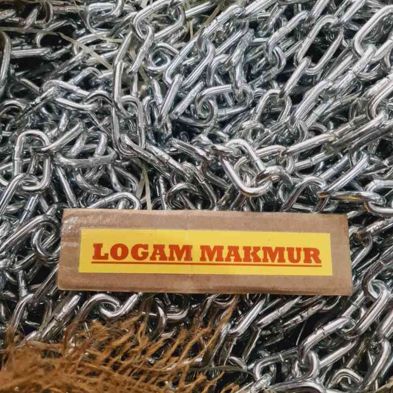 Promo RANTAI BESI 6MM GALVANIS UNTUK PAGAR GUDANG BRANKAS SEPEDA - 1MTR ...
