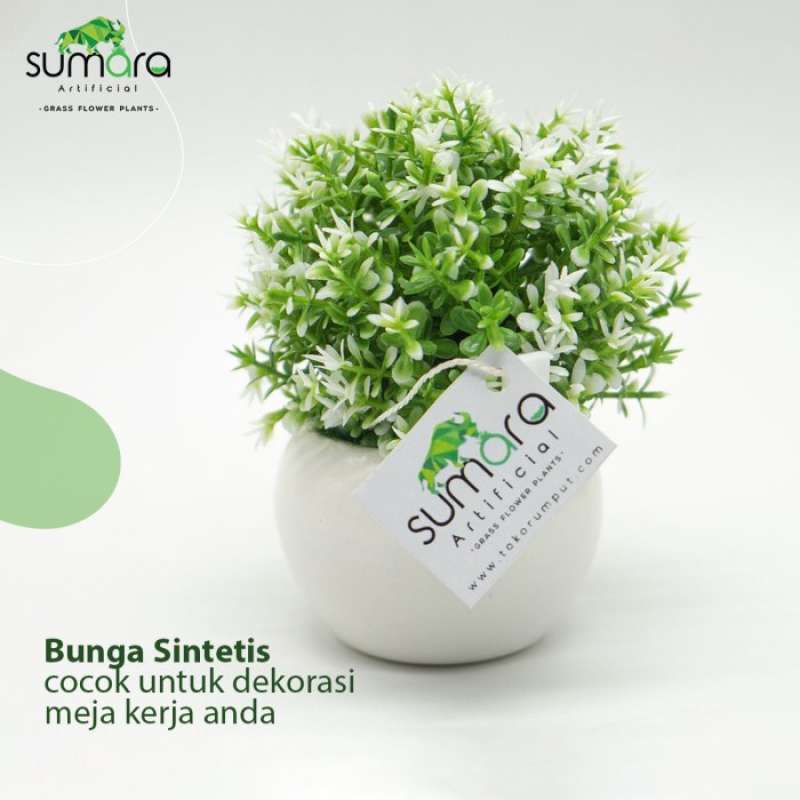 Jual Bunga Sintetis / Bunga Palsu Milan Kecil Pot Keramik di Seller SLG ...