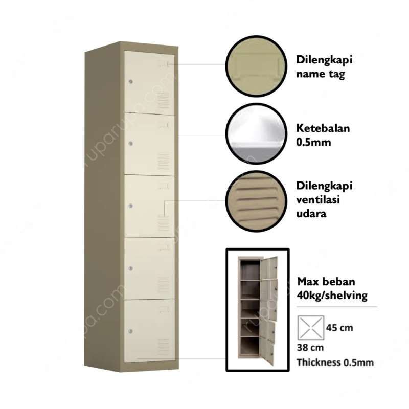 Jual Informa Kiev Lemari Loker Besi Locker Cabinet 5 Pintu Di Seller ...