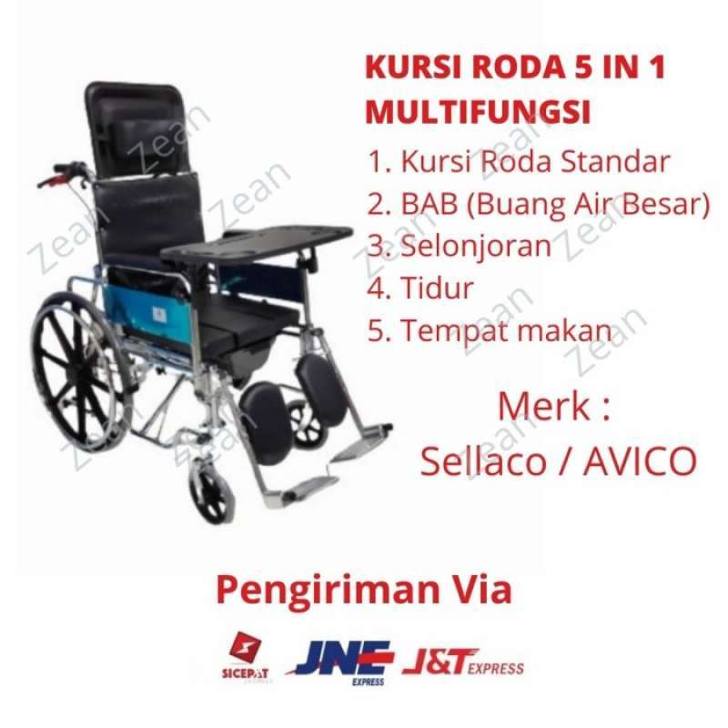 Jual Kursi Roda 5in1 - Kursi BAB - Tempat Makan - Selonjoran di Seller ...