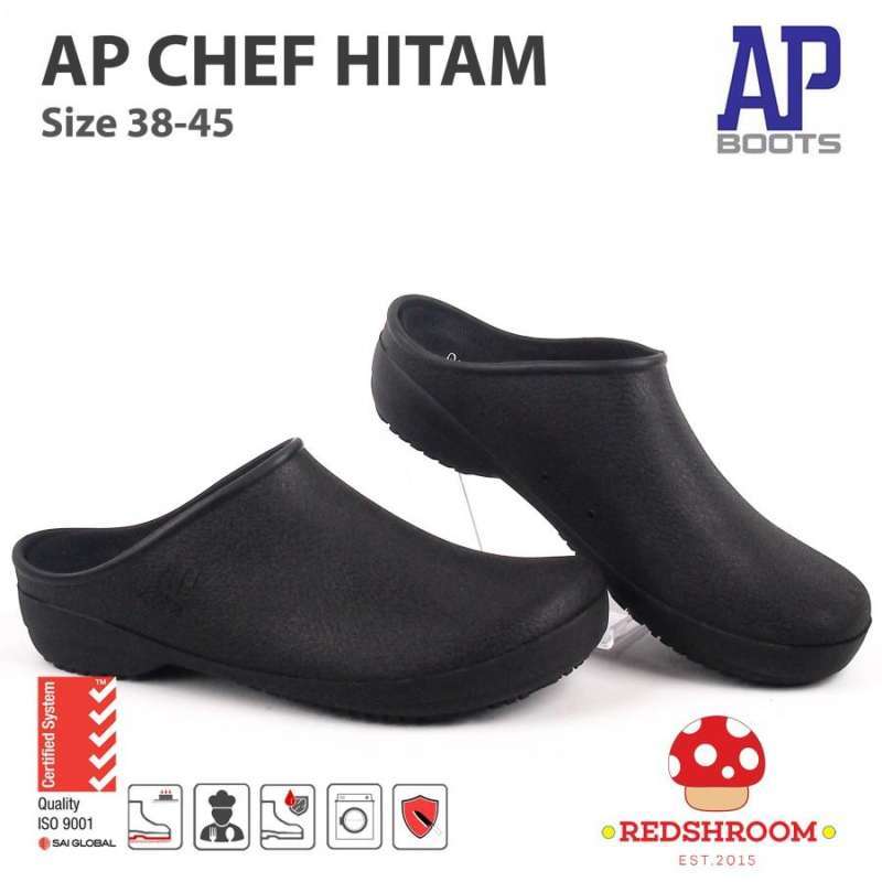 Jual Sepatu Chef AP CHEF Hitam - Sepatu Dapur Anti Pisau di Seller ...