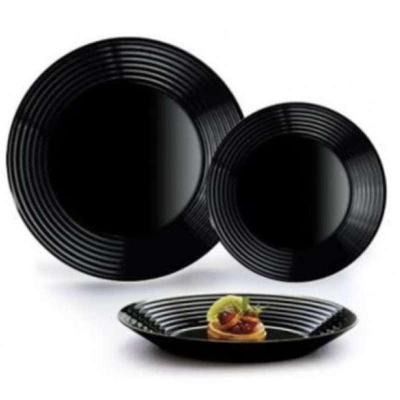 Promo LUMINARC PIRING HARENA 23cm (HITAM)/PIRING MAKAN/DINNER PLATE Diskon 38% di Seller Odettee ...