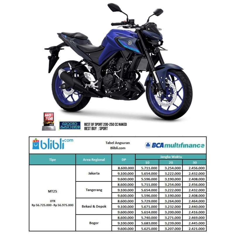 Jual BCA Multifinance - Yamaha MT 25 Sepeda Motor [OTR Jabodetabek ...