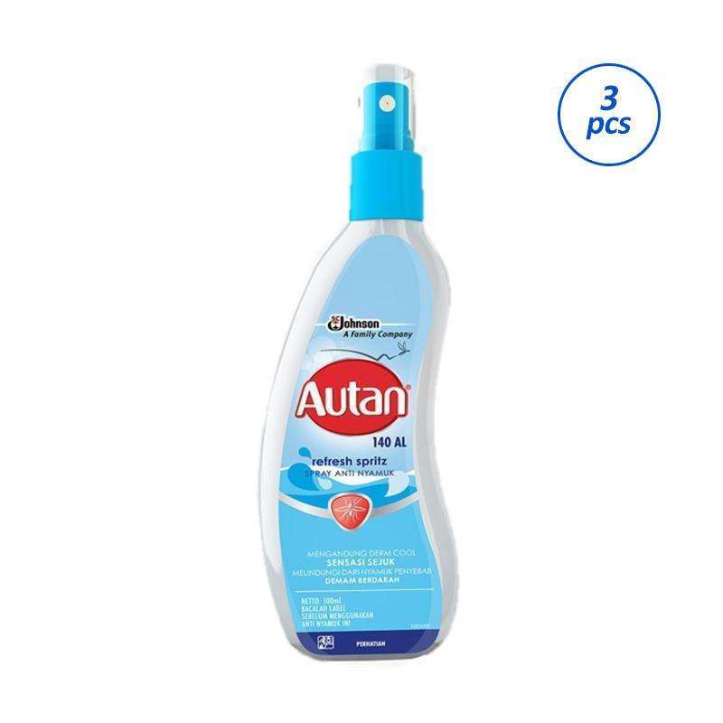 Promo Autan Refresh Spritz Liquid Anti Nyamuk Bottle [100 mL x 3 pcs ...