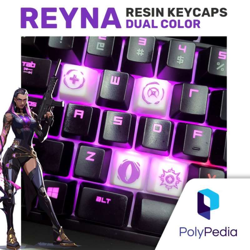 Promo VALORANT REYNA RESIN KEYCAPS DUAL COLOR - Custom Warna Diskon 5% ...