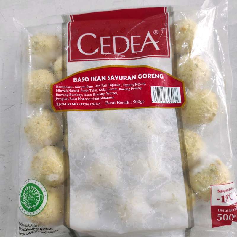 Jual Cedea Baso Ikan Sayuran Goreng 500g Halal di Seller Yulina Frozen ...