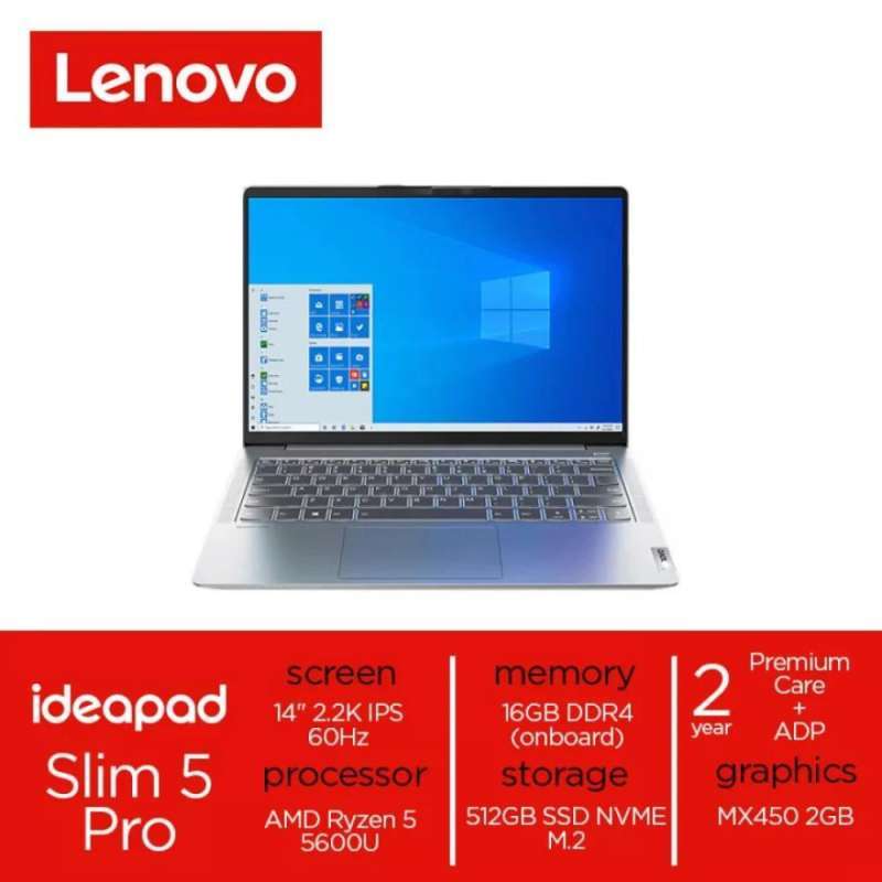 Promo Lenovo IP5 PRO 5JID AMD Ryzen5 5600 16GB 512GB SSD NVIDIA MX450 ...