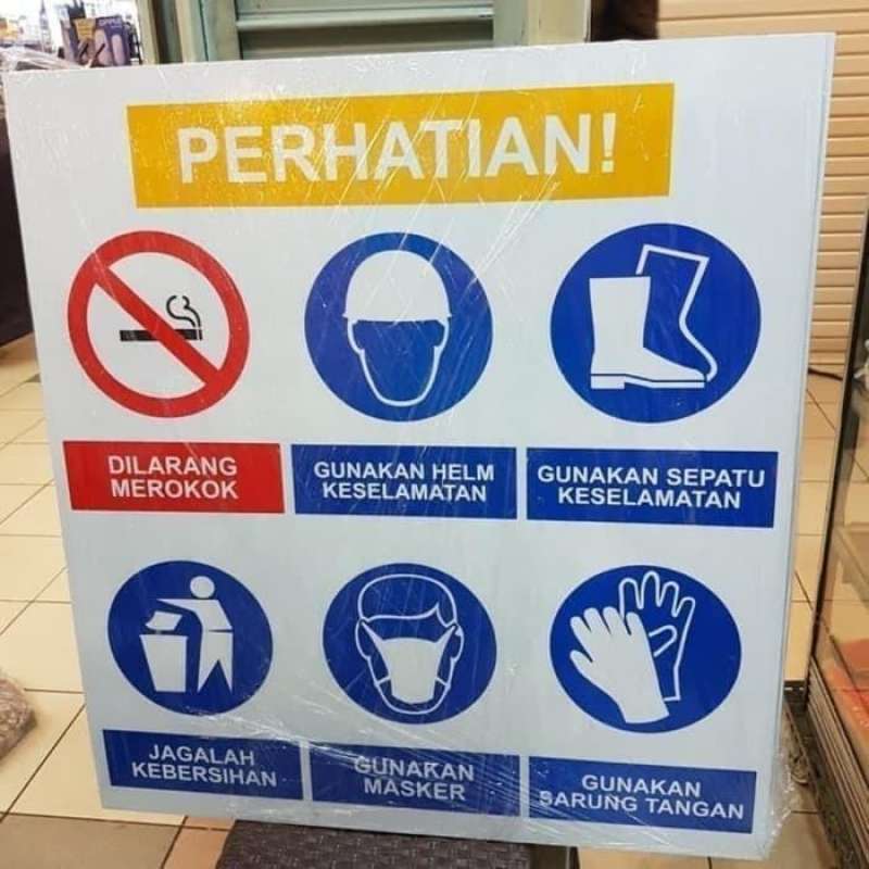 Jual Rambu Plat Apd Personal Protective Equipment Ppe Tanda Safety K3 ...