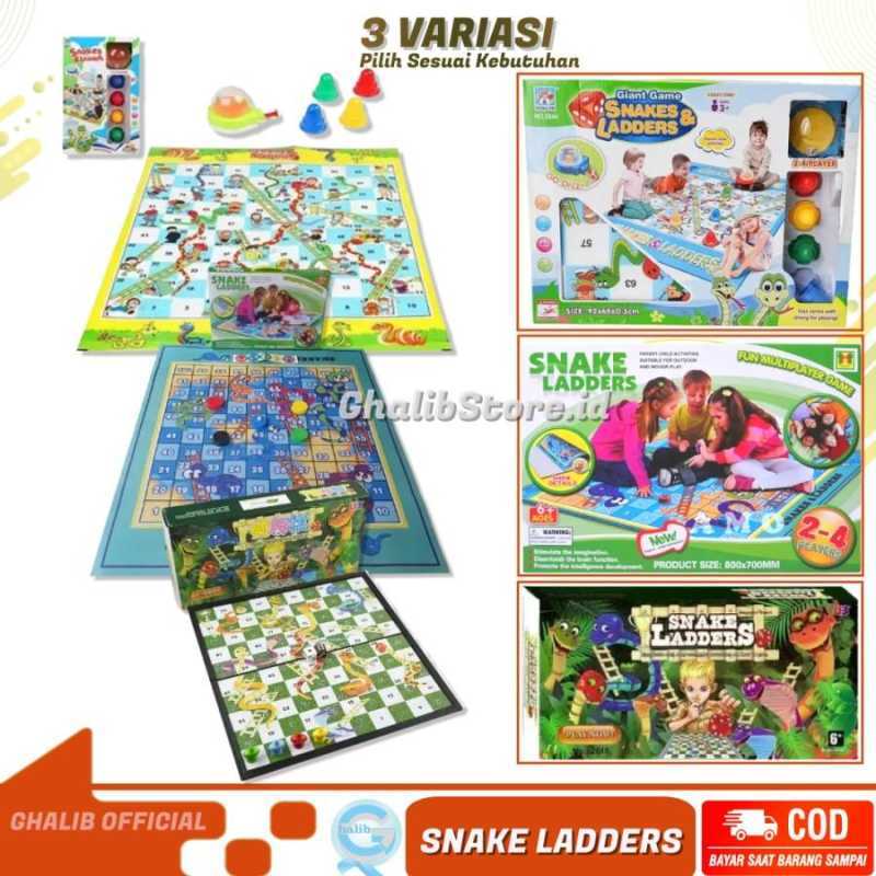 Jual Mainan Uar Tangga Karpet Snake And Ladders Giant Game Ular Tangga ...