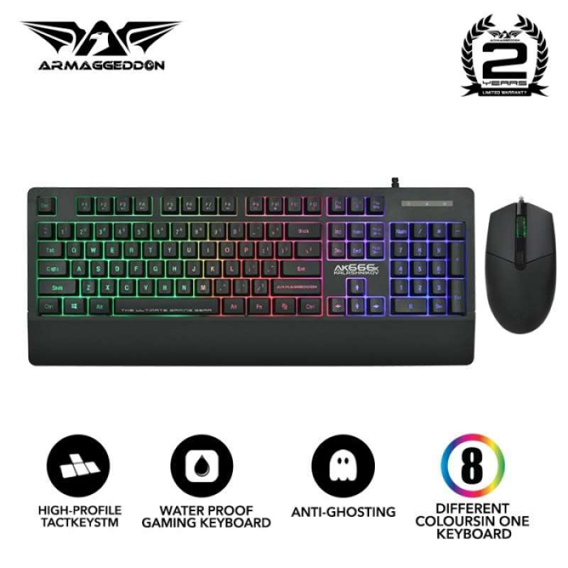 Promo Alcatroz Mouse Asic Pro 8 Combo Ak-666X Rgb Gaming Keyboard ...