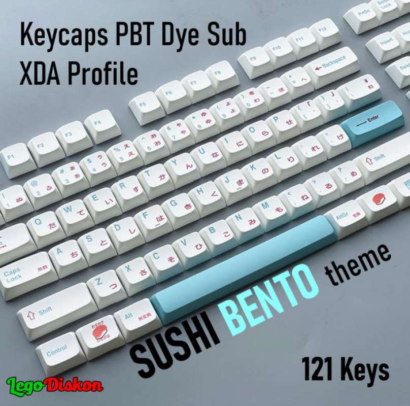 Promo Keycaps Pbt Dye Sub Xda Profile - Sushi Bento Theme With Japan ...