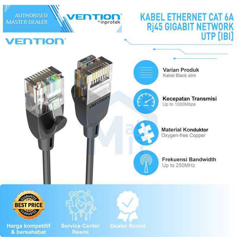 Promo Vention Kabel Lan Ethernet Cat 6a RJ45 Gigabit LAN UTP 10Gbps IBI ...