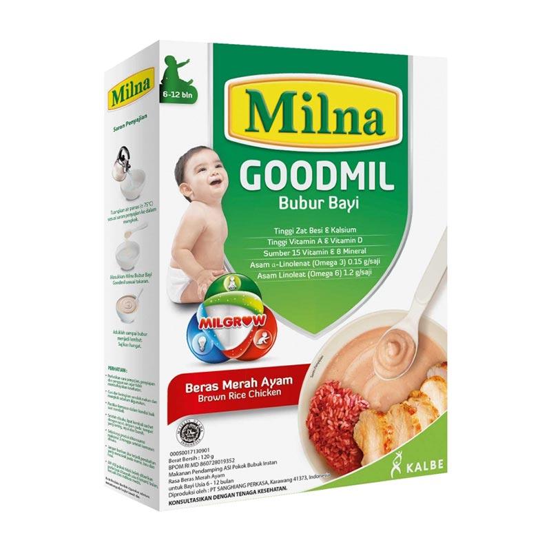 Jual MILNA Goodmil 6+ Beras Merah Ayam Bubur Bayi [120 g] di Seller ...
