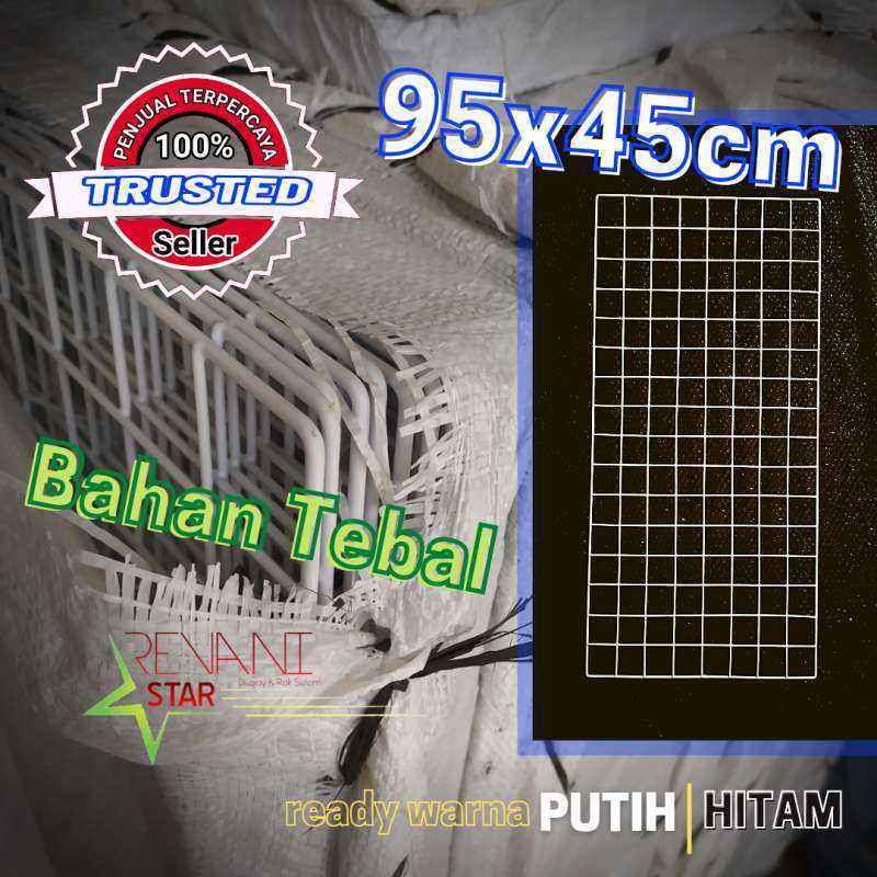 Promo [95x45cm] Kawat ram dinding 95x45 besi ram aksesoris pajangan ...