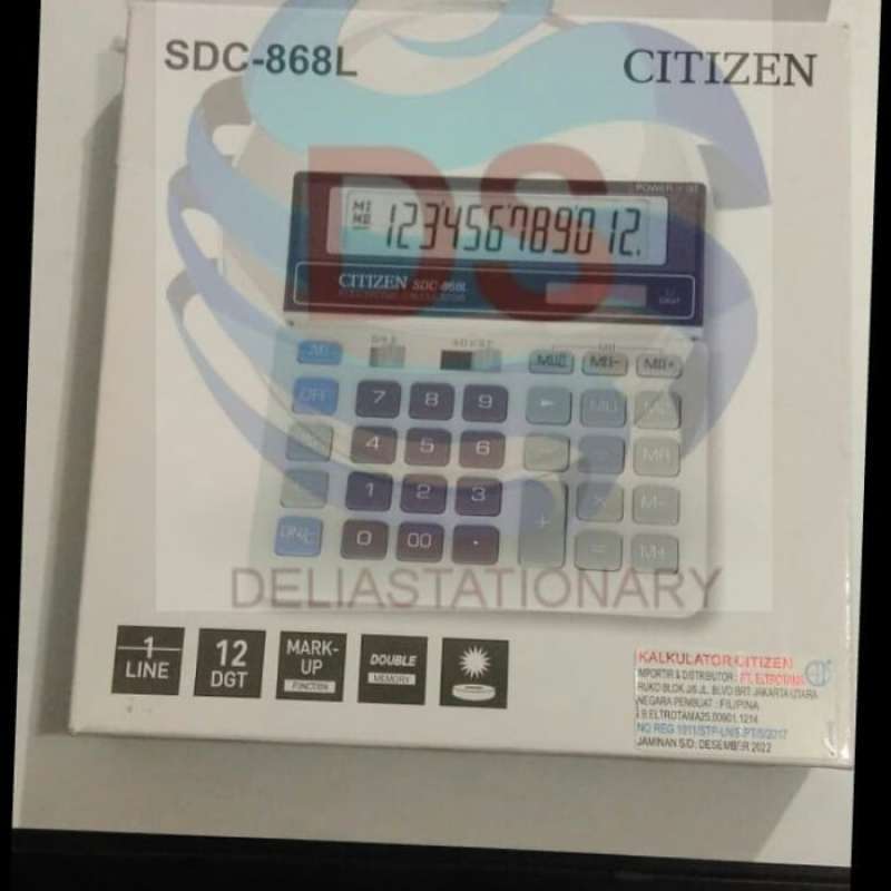 Promo Kalkulator Type 868l Merek Citizen Diskon 10% Di Seller Aurellia ...