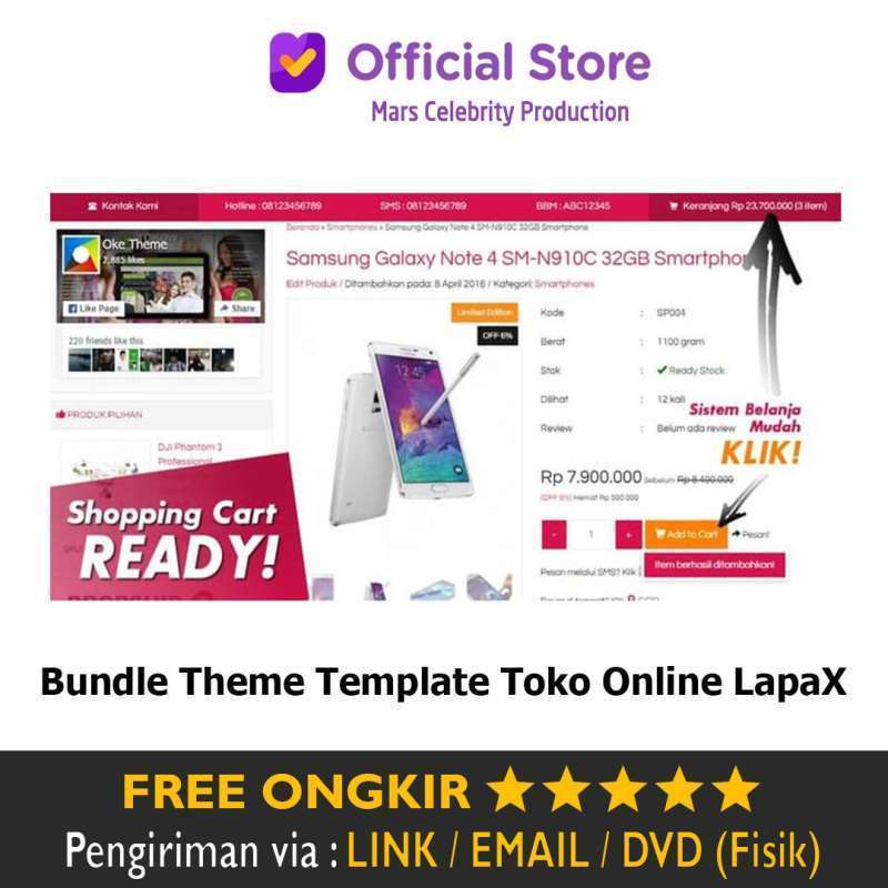 Jual Bundle Theme Template Toko Online LapaX Lapak Online Shop Store Tema di Seller Dikri ...