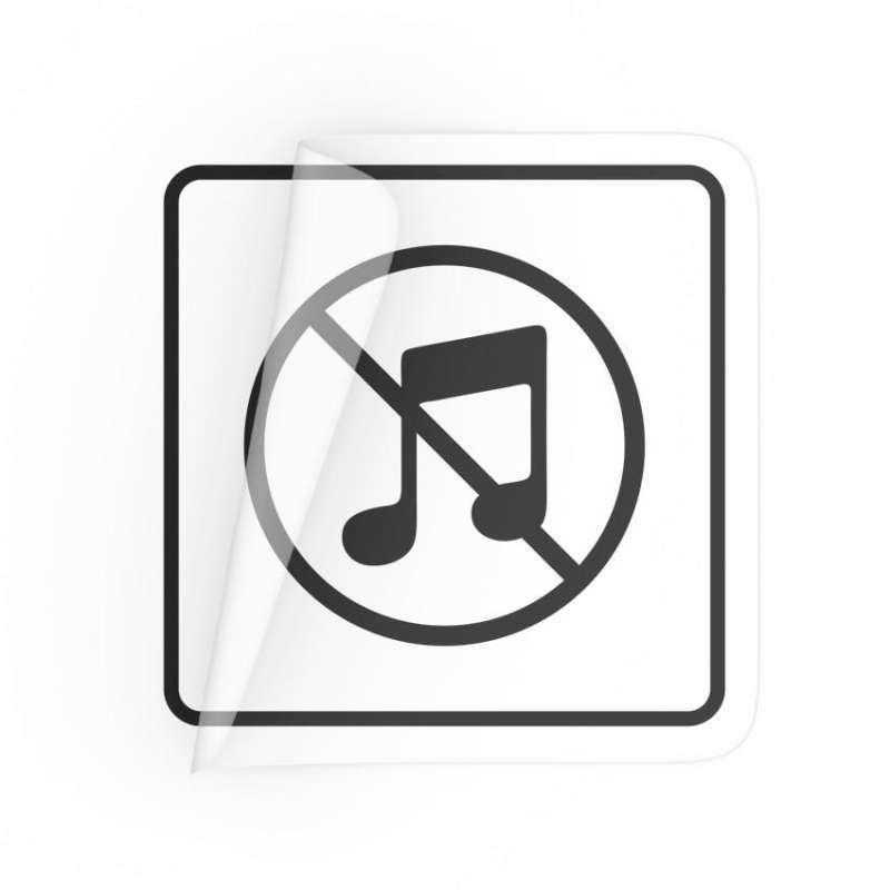 Jual Keep Silence Sign Sticker - Stiker Dilarang Berisik - No Sound ...