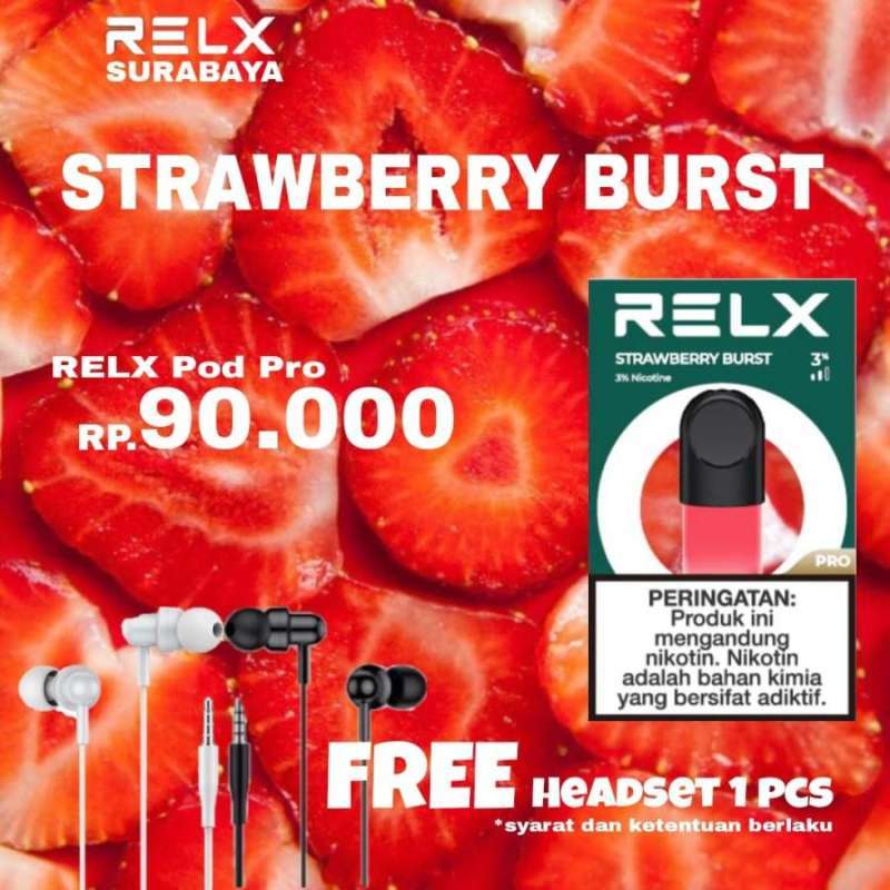 Jual RELX Pod Pro Ceramic Strawberry Burst(Garden's Heart) Ori 100% 1 ...