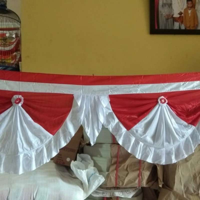 Promo Bendera Backdrop Merah Putih Ukuran 10Meter Murah - Pita Bunga ...