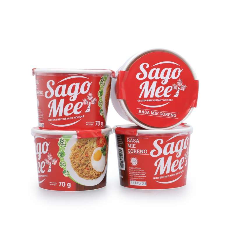Jual Sago Mee Paket 4 Cup Mie Goreng. Mie Instan Free Gluten di Seller ...