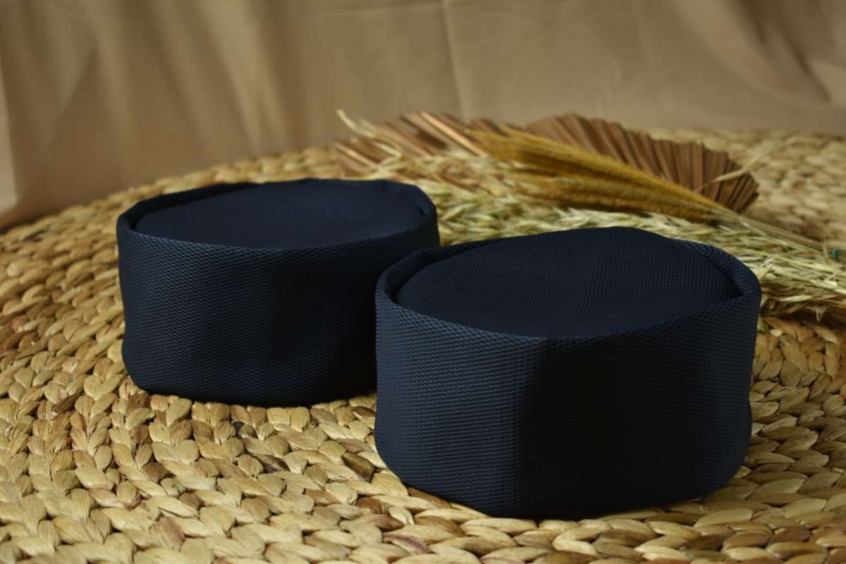 Jual kopiah peci taliban lipat warna biru dongker motif polos harga ...