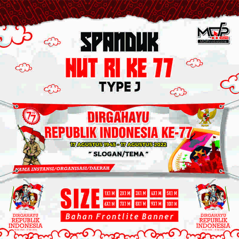 Jual Spanduk Hut Ri 2x1 Meter Kemerdekaan Banner Agustusan Custom Nama ...