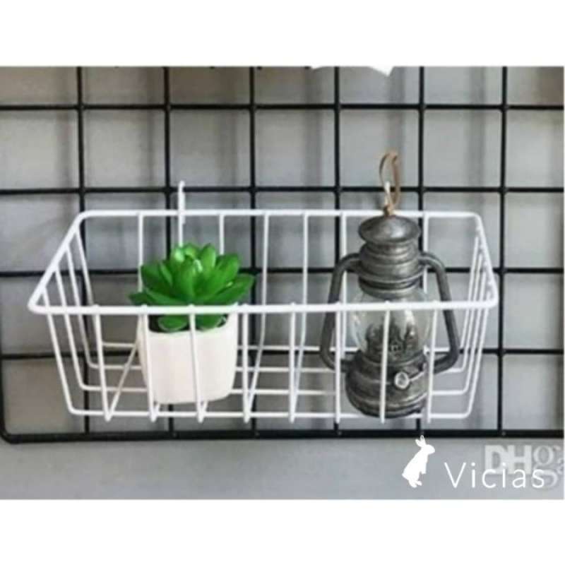 Jual Kesi 24cm - Keranjang Besi Gantung Wire Mesh Grid Wall Hiasan ...