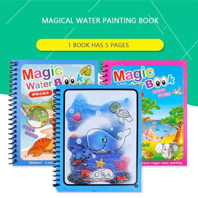 Promo Magic Water Book - Buku Gambar Anak - Mainan Mewarnai New Cover ...