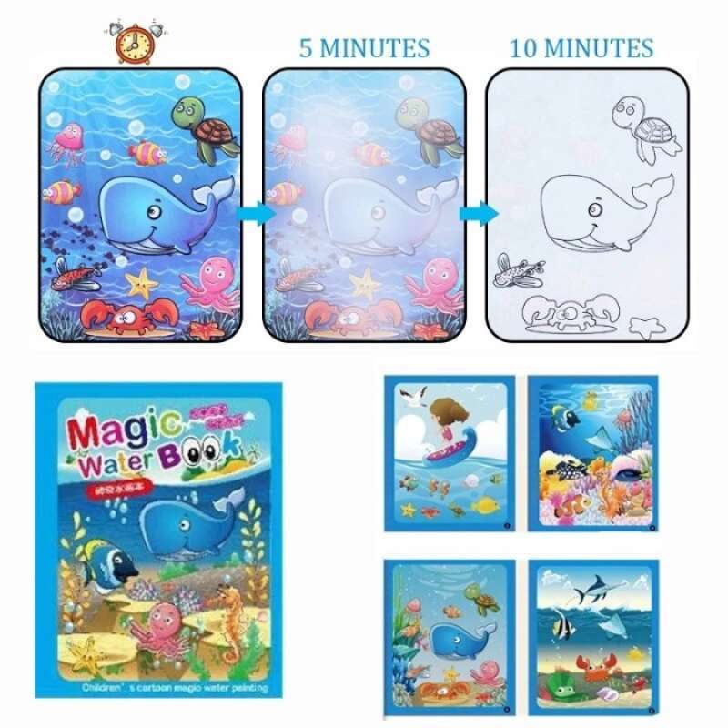 Promo Magic Water Book - Buku Gambar Anak - Mainan Mewarnai New Cover ...
