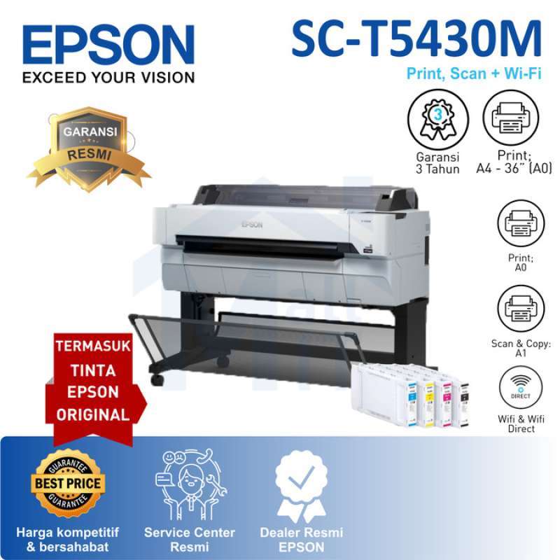 Jual PRINTER EPSON SURECOLOR SC-T5430M SC T5430M PRINT & SCAN PLOTTER ...