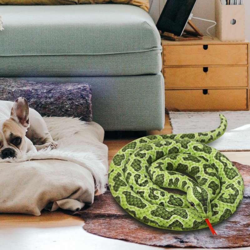 Jual Lifelike Snake Plush Toy Long Snake Stuffed Animal For Kids Green ...