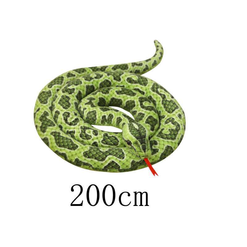 Jual Lifelike Snake Plush Toy Long Snake Stuffed Animal For Kids Green ...